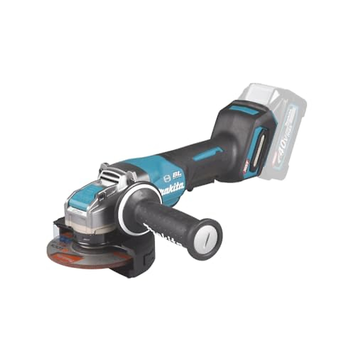 Makita GA047GZ 4.9-inch (125 mm) Rechargeable Disc Grinder, 40 V Max, Battery, Charger, and Case Sold Separately
