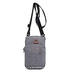 Men Women Workout Cellphone Wasit Purse Small Crossbody Bags Belt Holster Pouch for iPhone 14 Plus 13 12 11 Pro Max XR XS Max Samsung Galaxy S22 Ultra S21 FE S20 FE A53 A33 Pixel 7 (Gray)