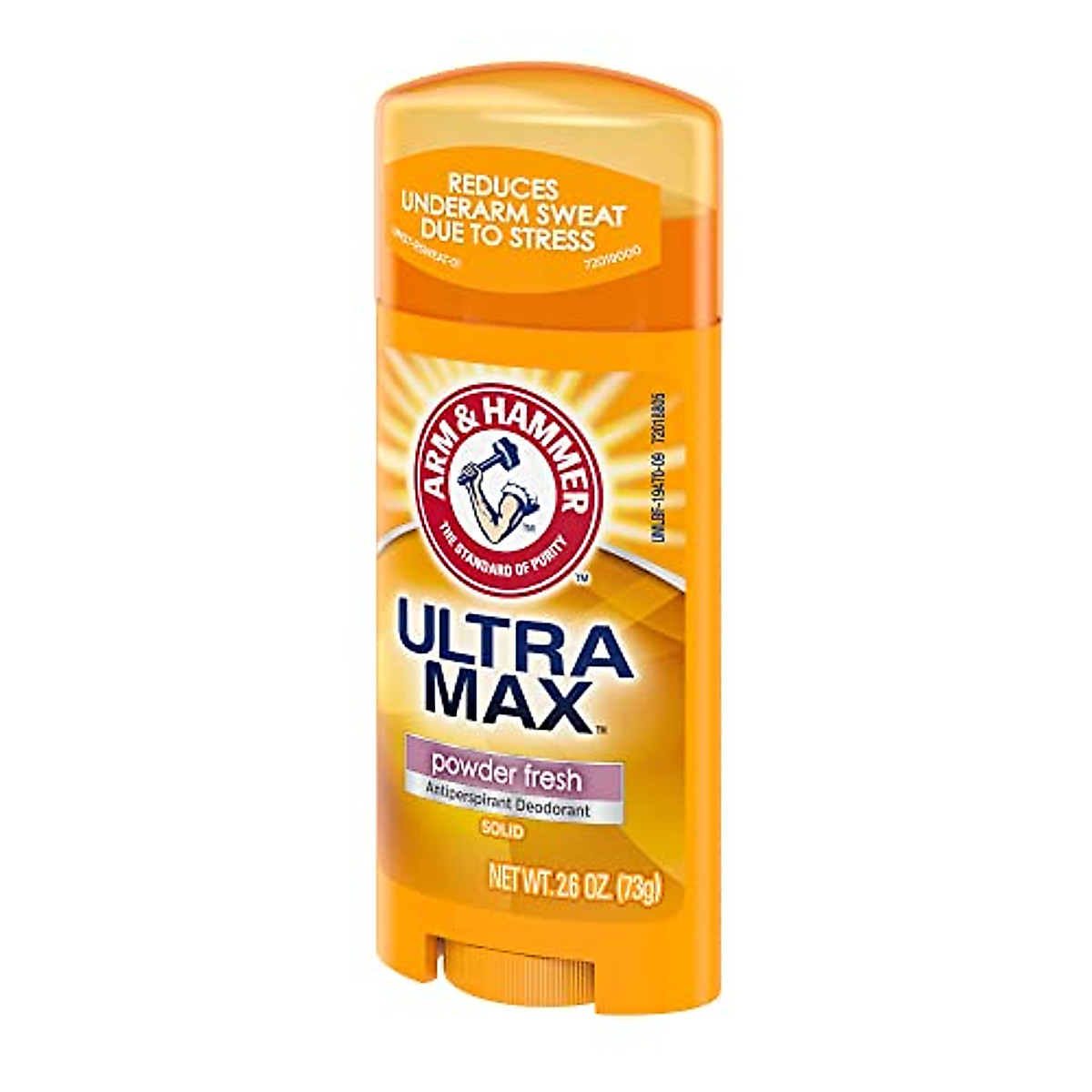 Arm & Hammer Ultra Max Antiperspirant Deodorant, Powder Fresh, Solid, 2.6 Ounce (Pack of 6)