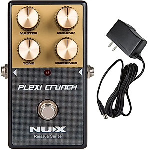 Briskdrop NUX Plexi Crunch Distortion Pedal Bundle with Power Supply Golden plexicrunch-psu 0
