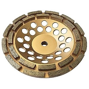 7" Diamond Grinding Wheels for Concrete or Masonry, 24 Double Row Segments, 30/40 Grit, Medium Bond, 5/8"-11 Arbor