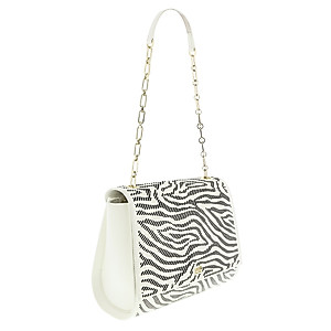 ROBERTO CAVALLI GQLPA0 B20 White/Black Audrey Medium Shoulder Bag for womens