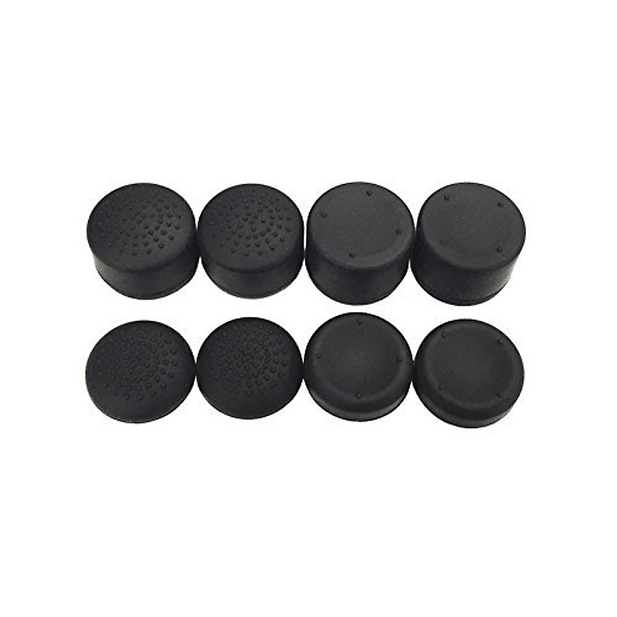 Pack of 8 pcs Analog Controller Gamepad Raised Antislip Thumb Stick Grips Thumbsticks Joystick Cap Cover for PS4, PS3, Xbox 360, Wii U, PS2 Controller (Black)