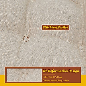 Focuprodu Rocking Chair Cushions.Soft Chair Cushions for Indoor/Outdoor A Variety of Rocking Chairs. Double Non-Slip Design Chair Cushions are Suitable for Patio, Garden. (Plush-Beige)