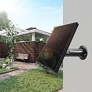 5W Solar Panel for Wireless Outdoor Security Camera, Continuously Power for Rechargeable Battery Camera,IP65 Waterproof Metal Shell, 5V USB Solar Panel with Micro USB Port (Solar Panel)
