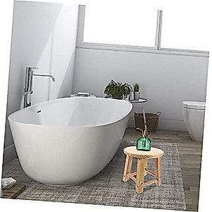 Amosfun 1pc Bathroom Stool Foot Pedicure Sitting Small Potty Training Stool Gardening Stool Chair Stools Plant Low Shoe Stepping Stool for Adults Wooden Stool Solid Wood