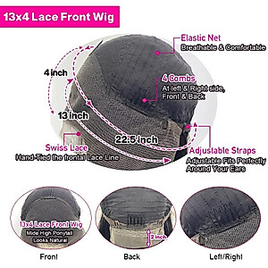 Jiumido Short Bob Wig Human Hair 13x4 Lace Front Wigs Human Hair Pre Plucked 150 Density Glueless Brazilian Virgin Human Hair Wigs for Women with Baby Hair 10 Inch