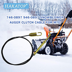 2PK 746-0897 946-0897 Snowblower Auger Clutch Cable for MTD TROYBILT Craftsman 746-0897 746-0897A 946-0897A 290-653 2 Stage Snowblowers