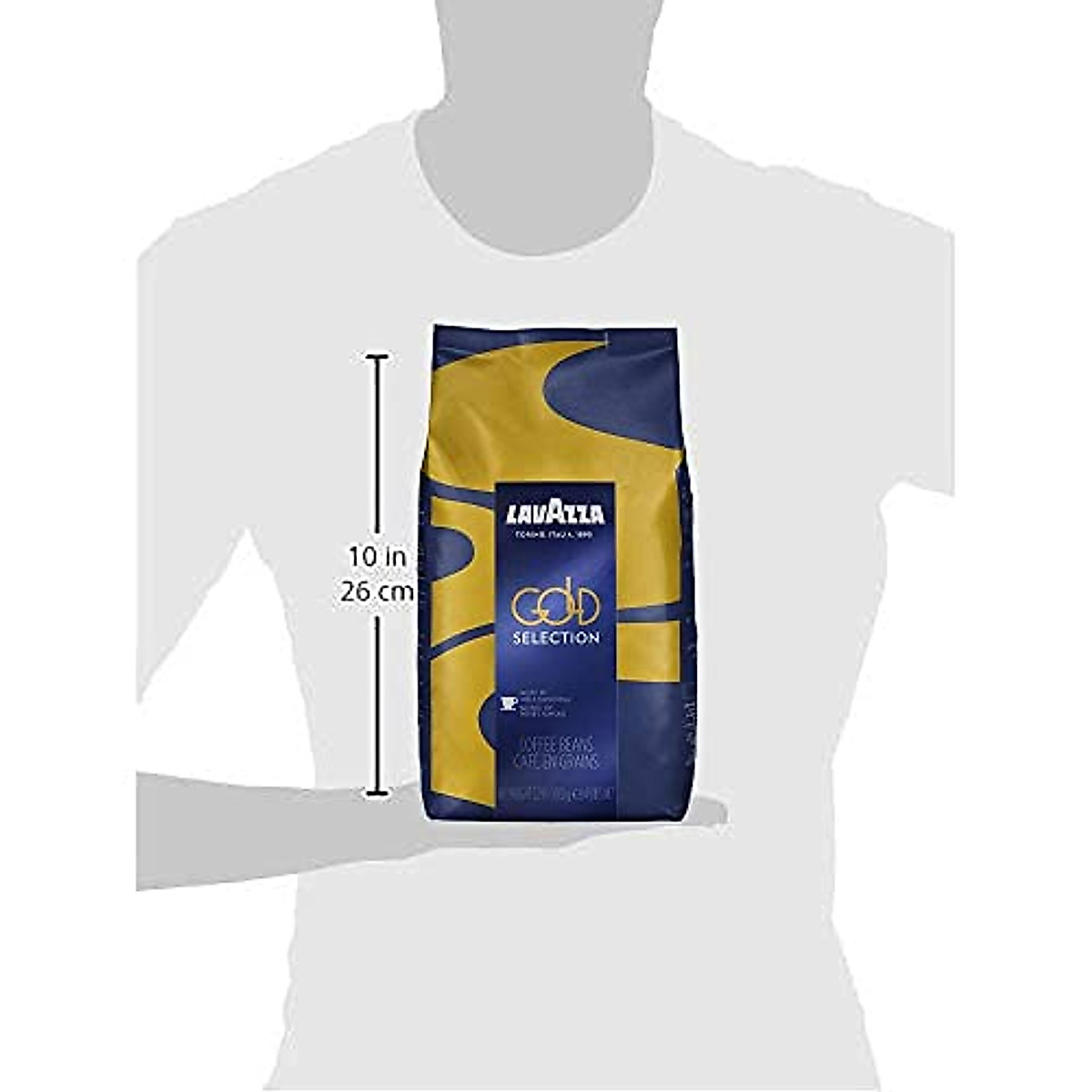 Lavazza Gold Selection Whole Bean Coffee Blend, Medium Espresso Roast, 2.2 Pound Bag ,Authentic Italian, Blended and roasted in Italy,Well balanced, medium roast with notes of honey and almond