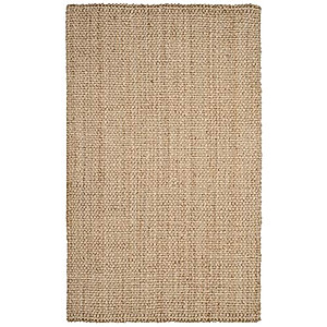 SAFAVIEH Natural Fiber Collection Area Rug - 10' x 14', Natural, Handmade Basketweave Jute, Ideal for High Traffic Areas in Living Room, Bedroom (NF401A)