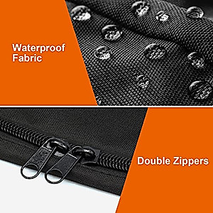 DELSbbq Carry Bag and Cover for Blackstone 17 Inch Table Top Griddle Without Griddle Hood, Heavy Duty Waterproof Polyester Cover Kit for Blackstone Accessories 17", Black