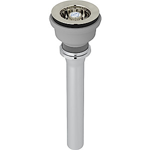 KIT SHAWS 2054 MINI BASKET STRAINER DRAIN IN POLISHED NICKEL FOR SINKS OR BASINS WITH 2 1/2" DIAMETER DRAIN OPENING INCLUDING SHAWS BELFAST RB1815WH BATH OR LAVATORY OR LAUNDRY SINK, HAS 31/32" D