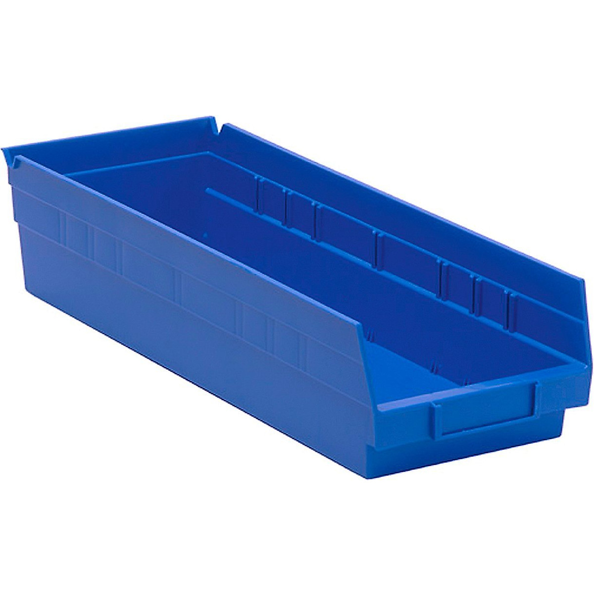 QUANTUM STORAGE SYSTEMS K-QSB104BL-10 10-Pack Plastic Shelf Bin Storage Containers, 17-7/8" x 6-5/8" x 4", Blue