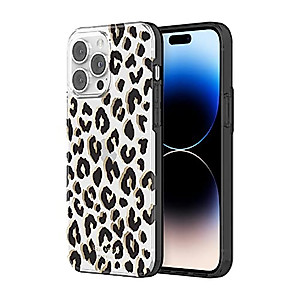 kate spade new york Protective Hardshell Case Compatible with Apple iPhone 14 Pro Max - City Leopard Black [KSIPH-225-CTLB]