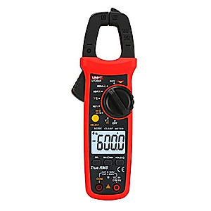 UNI-T UT204R Digital Clamp Meter, Auto Ranging TRMS 6000 Counts NCV Volt Amp Meter with AC/DC Ohm Diode Capacitance Resistance Temperature Frequency Continuity Test