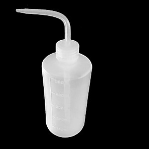 Safety Wash Bottle, Squeeze Bottle, Narrow Mouth, Plastic (250ml 500ml (Pack of 2))