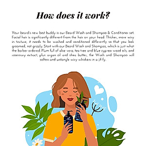 Artnaturals Beard Shampoo and Conditioner Set - Softens, Strengthens and Smooths Mustache and Beard Hair - All Skin and Hair Types