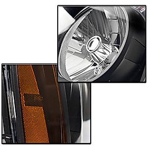 ZMAUTOPARTS Replacement Headlights Headlamps Black Compatible with 2007-2014 GMC Yukon/Yukon XL