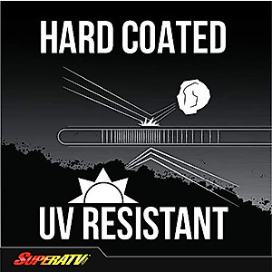 SuperATV.com Scratch Resistant Flip/Fold Down 2-in-1 Windshield for Polaris RZR 900 / S 900 / 4 900 | 1/4" Thick Polycarbonate 250X Stronger than Glass | Hard Coated | USA Made