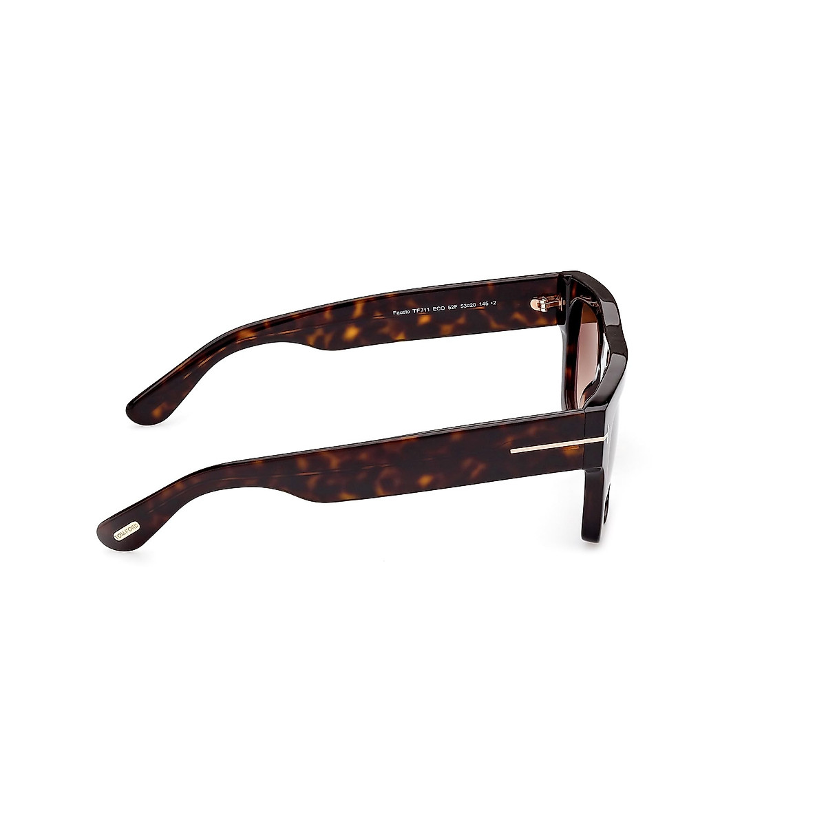 Tom Ford FAUSTO FT 0711 Dark Havana/Light Brown Shaded 53/20/145 unisex Sunglasses