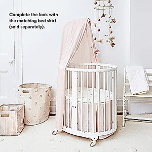 Stokke Sleepi Canopy by Pehr, Blush - Dreamy Crib Canopy Sleepi Mini & Crib/Bed - Available in Numerous Colors - Washable Soft Organic Cotton