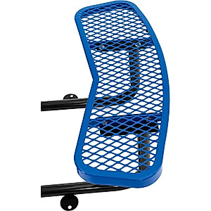 Global Industrial 46" Wheelchair Accessible Round Picnic Table, Surface Mount, Blue