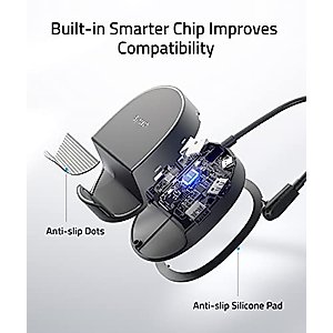 Syntech Mini Dock Perfect Compatibility with Steam Deck and ROG Ally, 6-in-1 Docking Station Featuring HDMI 2.0 4K@60Hz, Gigabit Ethernet, 3 x USB 3.0, PD Charging Doc, Enhanced Stability Round Stand