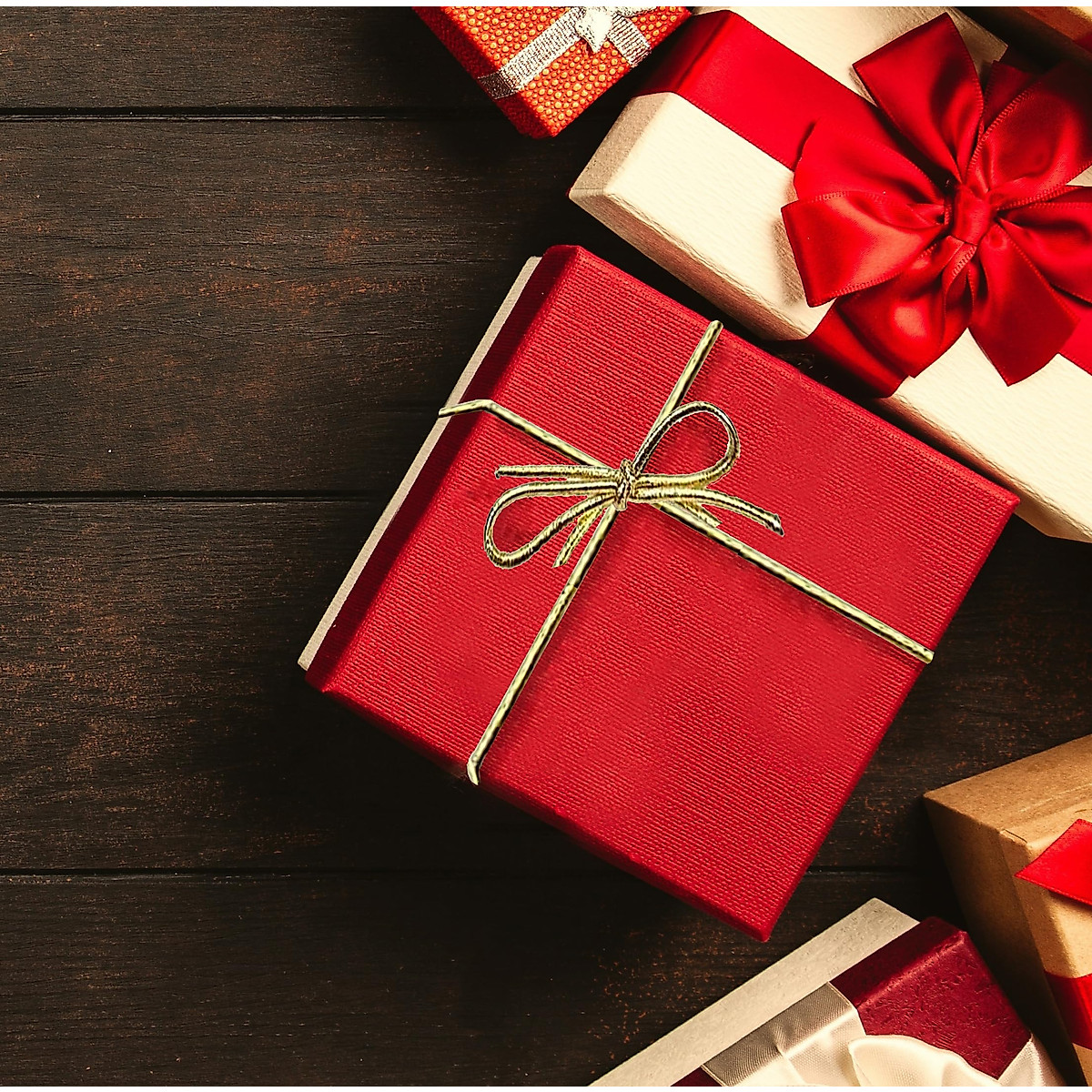 Stretch Loops for Crafts and Easy Gift-Wrapping (16 Inch, Gold)