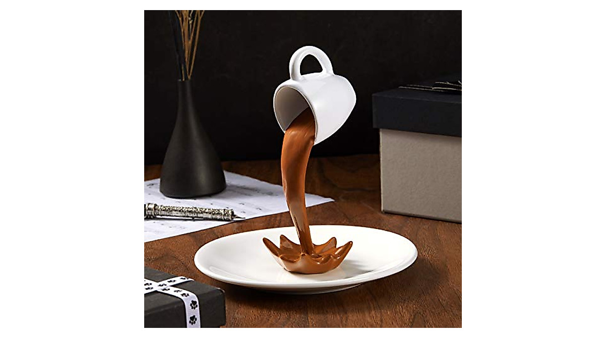 Jetec Floating Spilling Coffee Cup - Unique Coffee Art Decor