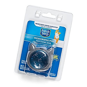 Fresh Step Litter Box Deodorizing Gel Pod | Cat Litter Box Deodorizer | Combats Cat Odors and Neutralizes Smells to Keep Your Home Clean | 1 Adhesive Device + 2 Gel Refills