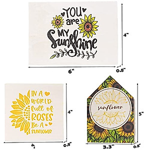 10 PCS Sunflower Tiered Tray Decor,Sunflower Farmhouse,Sunflower Tray,Sunflower Mini Rolling Pins,Faux Sunflower Flower,Sunflower Beaded Garland,You are My Sunshine Tiered Tray Decor,Home Decor Gift