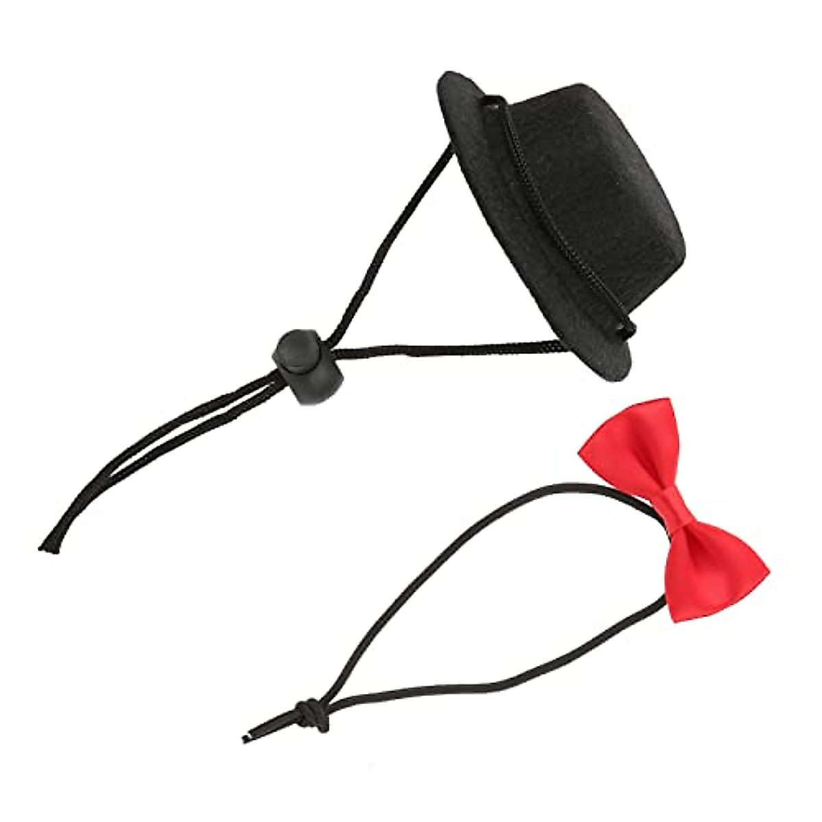 Reptile Hat and Bow Tie,Cute Adjustable Lizard Harness and Leash Soft Leather Bearded Dragon Valentine's Day Clothes Set for Amphibians and Other Small Pet