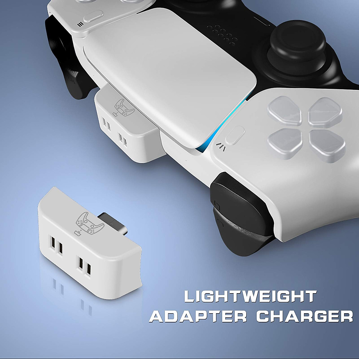 PS5 Charging Station Bonadget PS5 Controller Charging Station with Led Indicator PS5 Charging Dock with USB-C 2 Hours Fast Charging