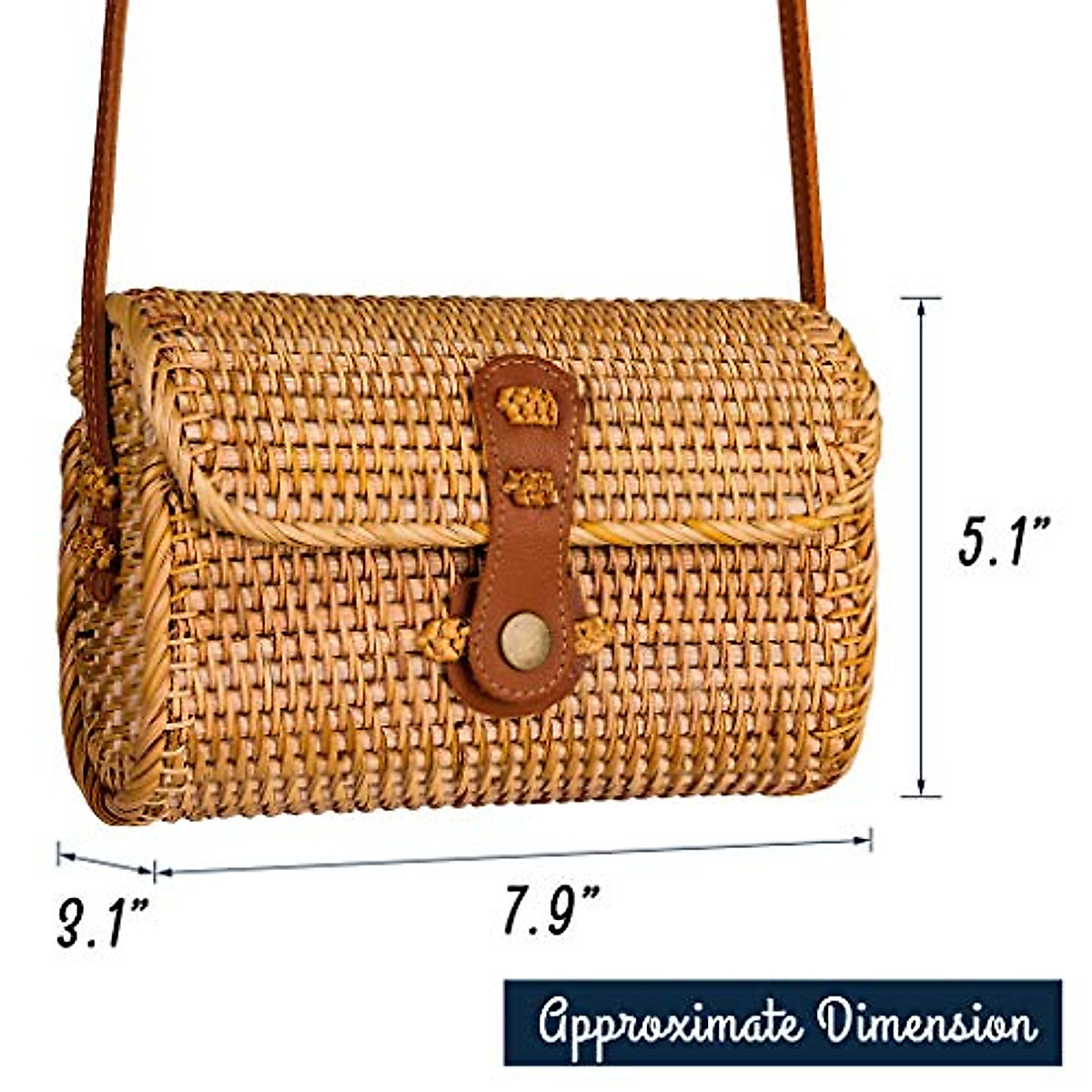 Natural NEO Clutch Wallet Straw Bag Boho Circle Crossbody Purse Rattan Hand Woven For Women Small Shoulder Crossbody Necessities Bags Wicker Purses In Summer Vacation With Flower Patterns