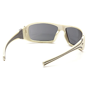 Pyramex Goliath Safety Eyewear, White Frame, Gray Lens