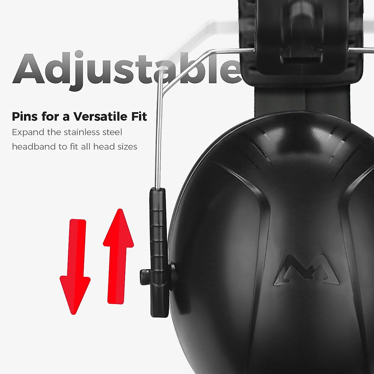 ProCase Noise Cancelling Earmuffs, SNR 34 dB Ear Protection, Adjustable Sound Proof Headphones for Adults Kids, Noise Cancelling Headphones for Autism, Effective Hearing Protection -Black