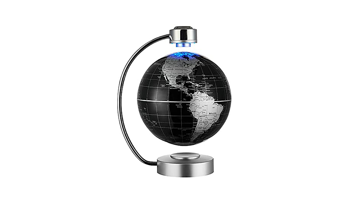 Magnetic Levitating Globe - 8" Floating Décor with LED