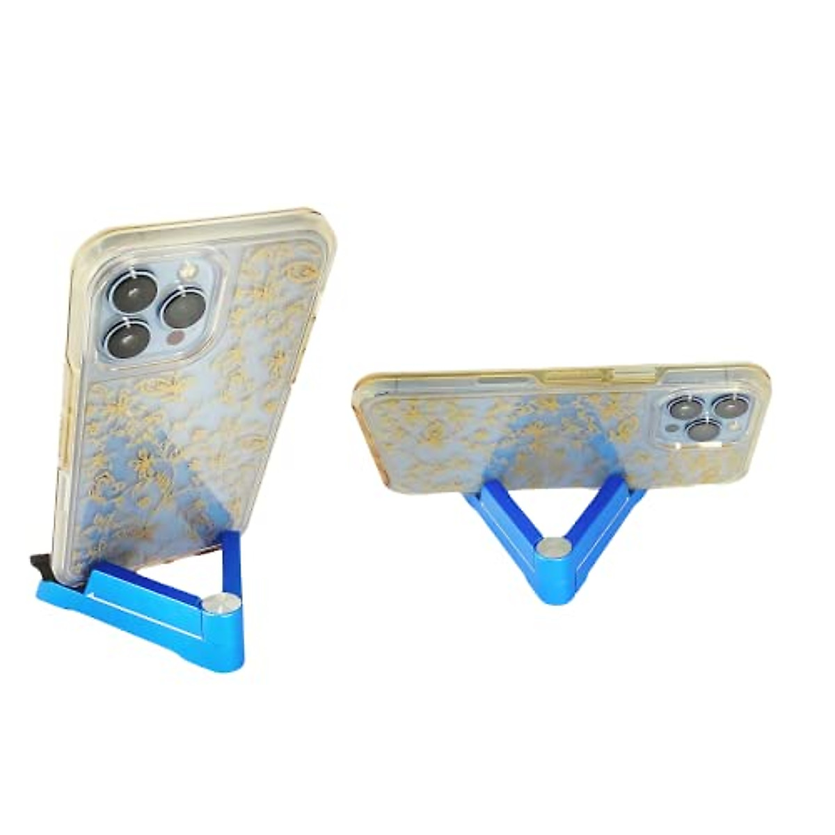 JBGold Foldable Aluminum Cell Phone Holder Stand for Desk (Silver) Portable Phone Stand