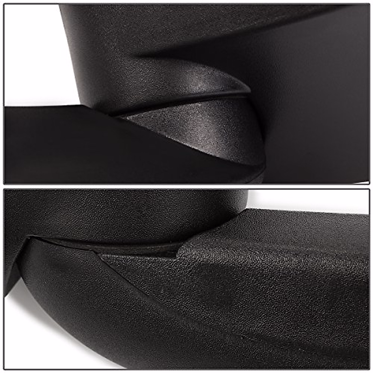 DNA Motoring TWM-010-T222-BK Pair of Manual Adjustment Towing Side Mirrors Compatible with 03-14 E-150 E-250 E-350 E-450 E-550 / Econoline,Black Housing