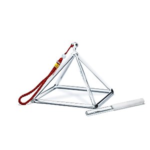 Joysense Crystal Singing Pyramid Clear Quartz 5 inch With Crystal Singing Bowl Striker