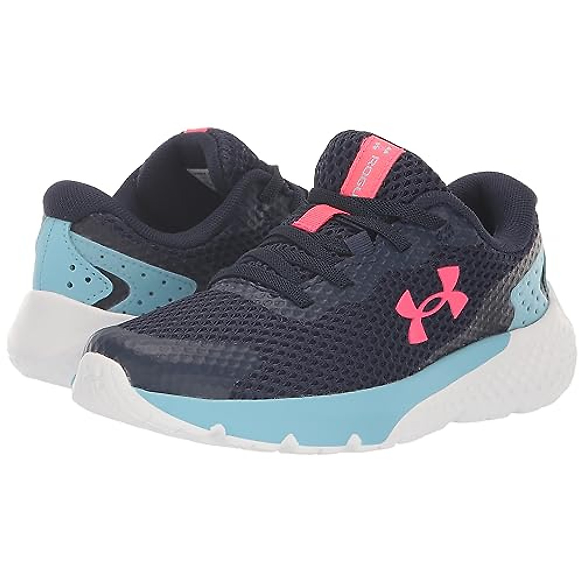 Under Armour Girls' Rogue 3 Alternate Closure, (404) Midnight Navy/Blizzard/Pink Shock, 13, US
