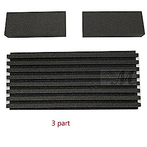 Mybecca Decorative Acoustic Foam Panels Studio Soundproofing Foam Wedges Wall Panels provide 2 pack Baffle Kit 36" x 12" x 3"