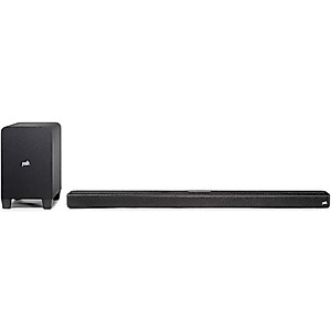 Polk Audio Signa S4 Sound Bar with Wireless Subwoofer - Dolby Atmos 3D Audio, Exclusive VoiceAdjust & BassAdjust Technology, HDMI eARC, Works with 8K, 4K & HD TVs, Bluetooth, Wireless Streaming