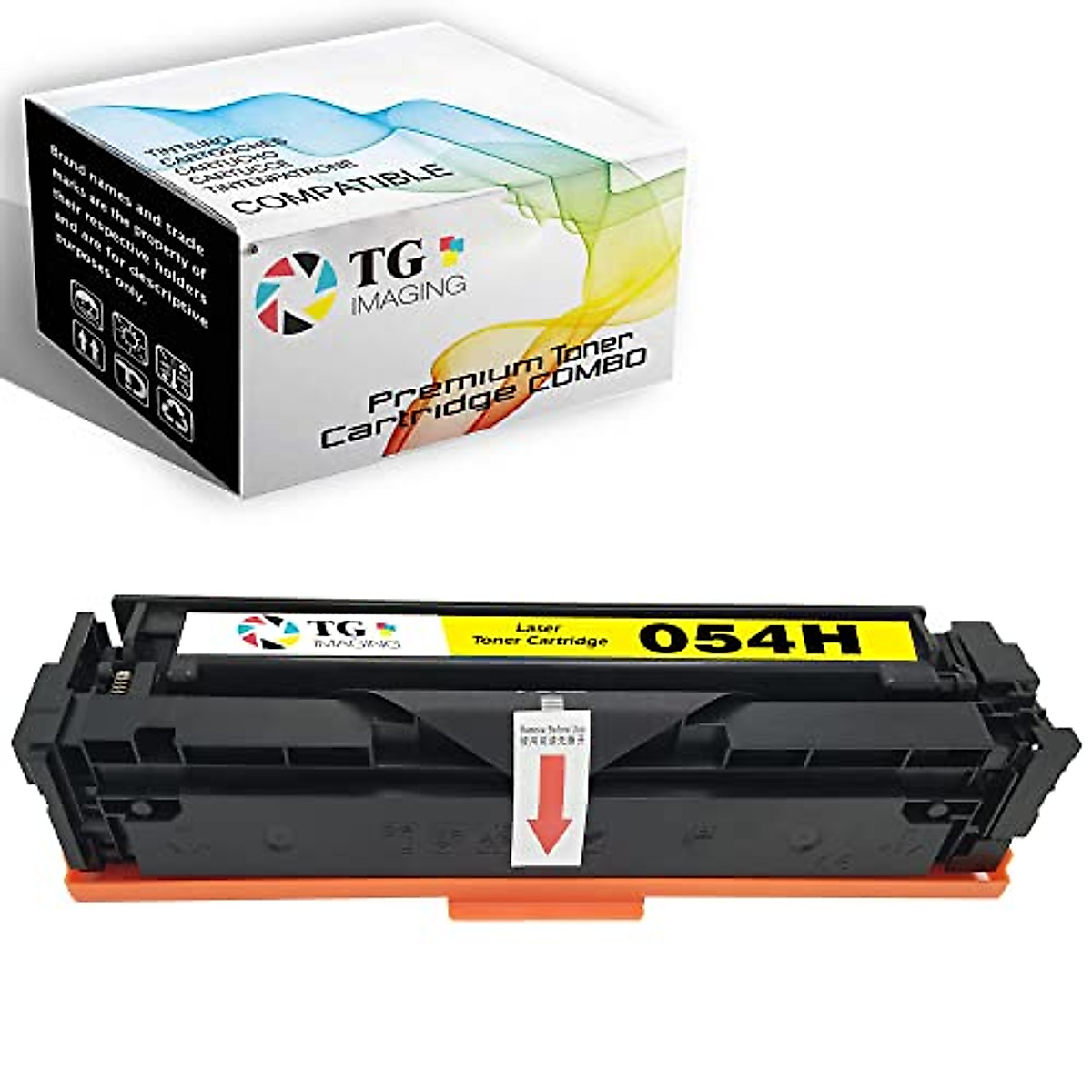 TG Imaging (1-Pack) Compatible 054HY Toner Cartridge 054Y 054HY 054 054H (1xYellow) Replacement for Color ImageCLASS LBP620C LBF622Cdw MF640C MF641Cw Inkjet Printer