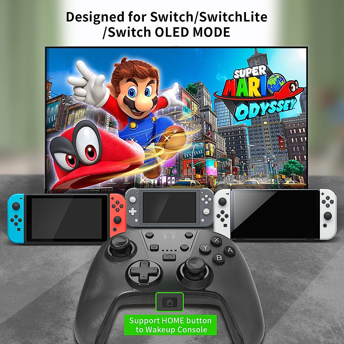 JDDWIN Wireless Controller For Switch Oled/Switch/Switch Lite,Pc,Steam Deck,Tesla Wireless Gamepad With Motion Control/Dual Vibration/Turbo Function.Fast Charging Controller