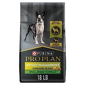 Purina Pro Plan Small Breed Weight Management Dog Food, Shredded Blend Chicken & Rice Formula - 18 lb. Bag