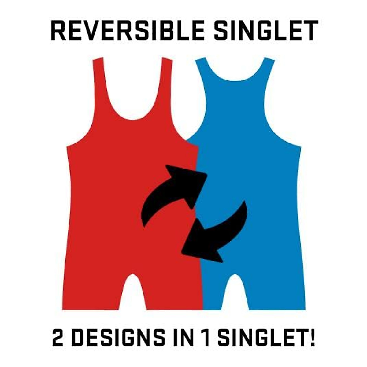 TRI-TITANS Merica Full Color Reversible Wrestling Singlet (Youth L: 60lbs-75lbs)