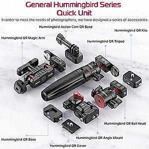 Camera Quick Release Tripod Mount, ULANZI Hummingbird DSLR QR Plate Adapter Vlog Filmmaking Quick Accessories Kits for Gopro Hero/DJI Zhiyun Gimbals/DJI Osmo Action/insta360/ Canon/Sony/Nikon