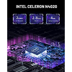 Ubuntu Linux Mini PC, Intel Celeron N4020 Linux Mini Computer, 4GB RAM 128GB SSD Micro PC Computers with 4K HDMI 2.4G/5G WiFi Bluetooth 5.0 USB 3.0 Linux Mini PC Ubuntu