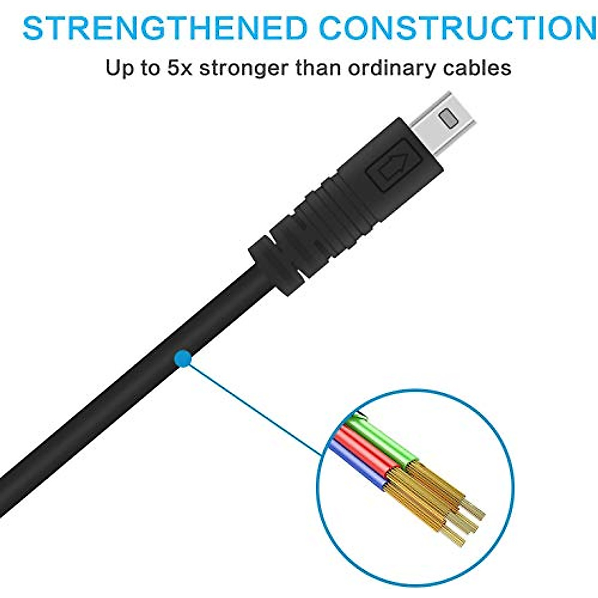 Replacement UC-E6 USB Cable Photo Transfer Cord Compatible with Nikon CoolPix, L, D, P, Series Digital Camera D3300 D750 D7200 Coolpix L340 L32 A10 P520 P500 S6000 S9200 S3300 S9100 and More